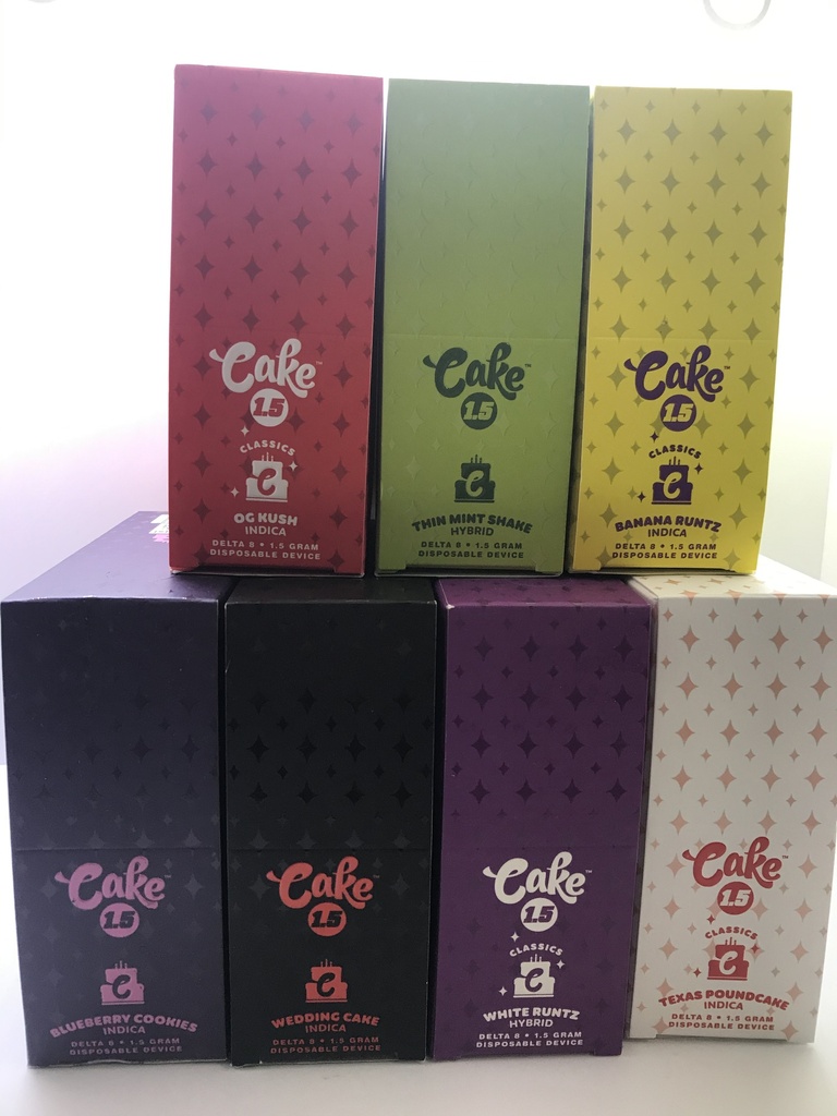 Cake Delta 8 1500mg Disposable - Banana Runtz Indica | Carytown Tobacco ...